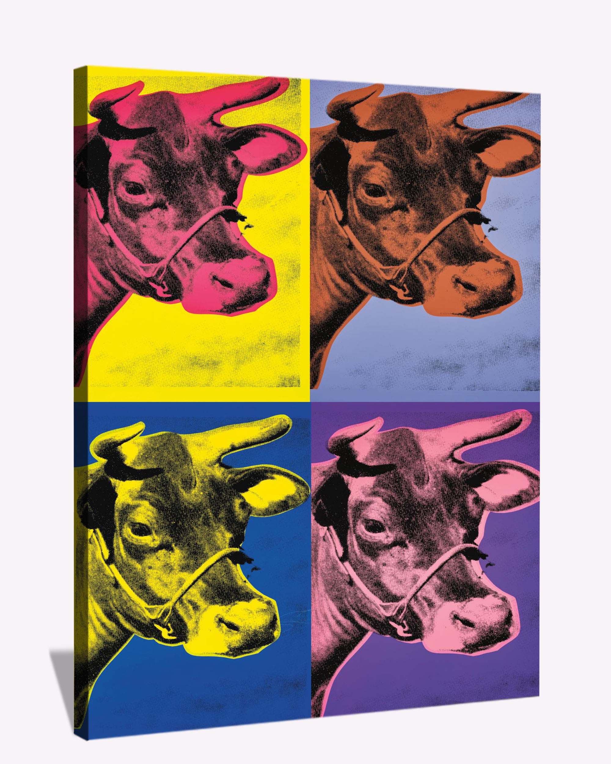 Andy Warhol Paintings Warhol Pop Art Cow Framed Wall Art For Bedroom ...