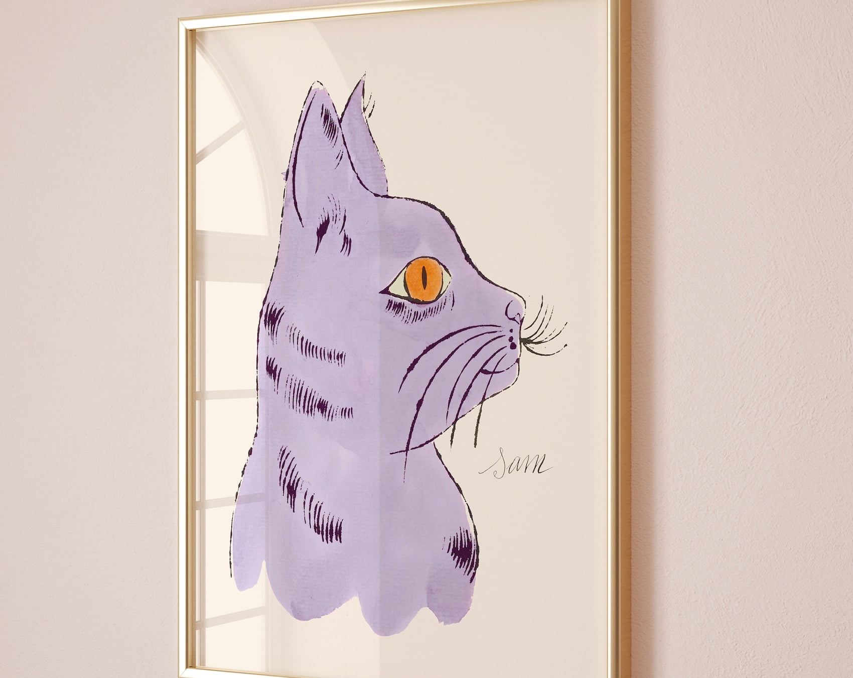 Andy Warhol Purple Cat pop art poster, Andy Warhol Purple Cat Print ...