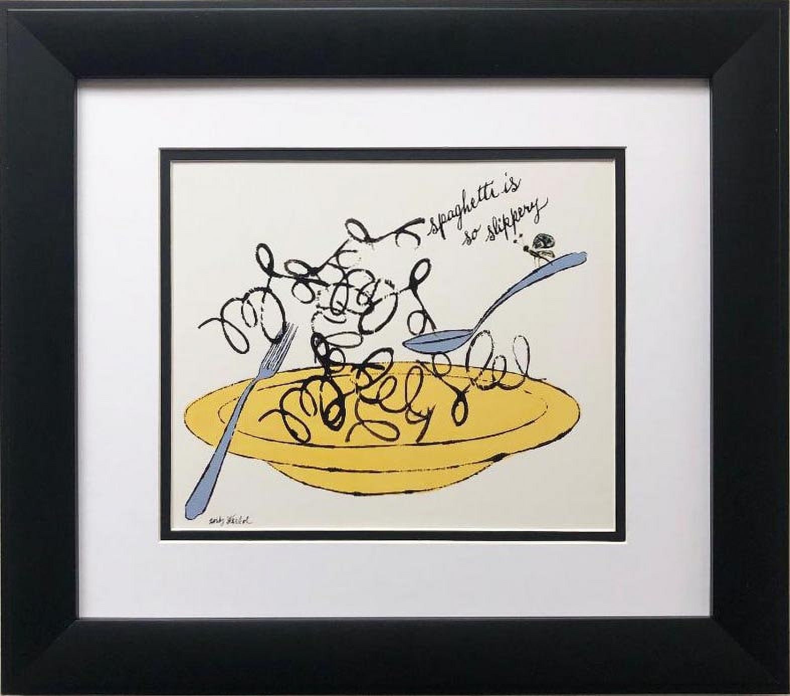 Andy Warhol "Spaghetti Is So Slippery" 1958 CUSTOM FRAMED Pop Art ...