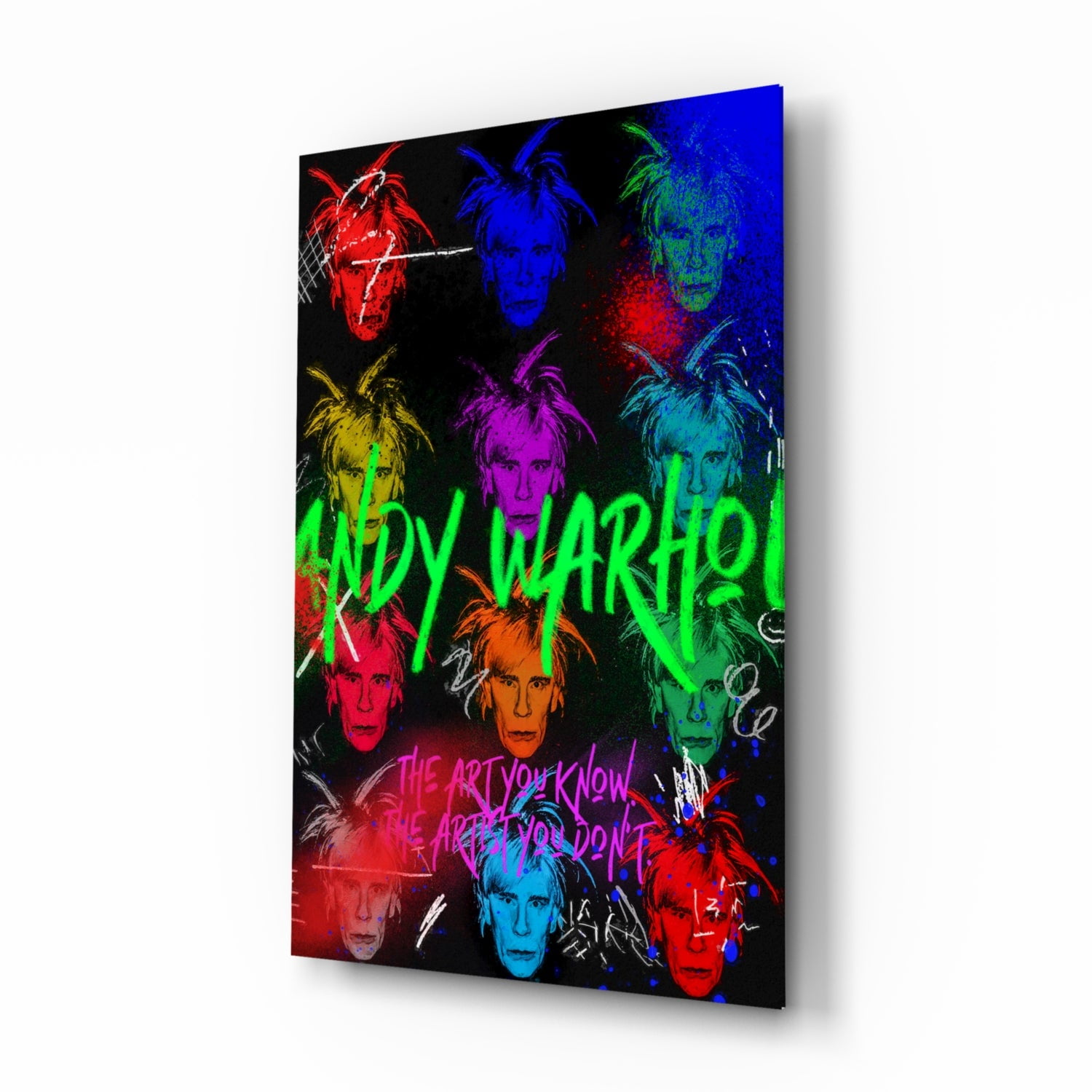 Andy Warhol and Himself Glass Wall Art || Designers Collection ...