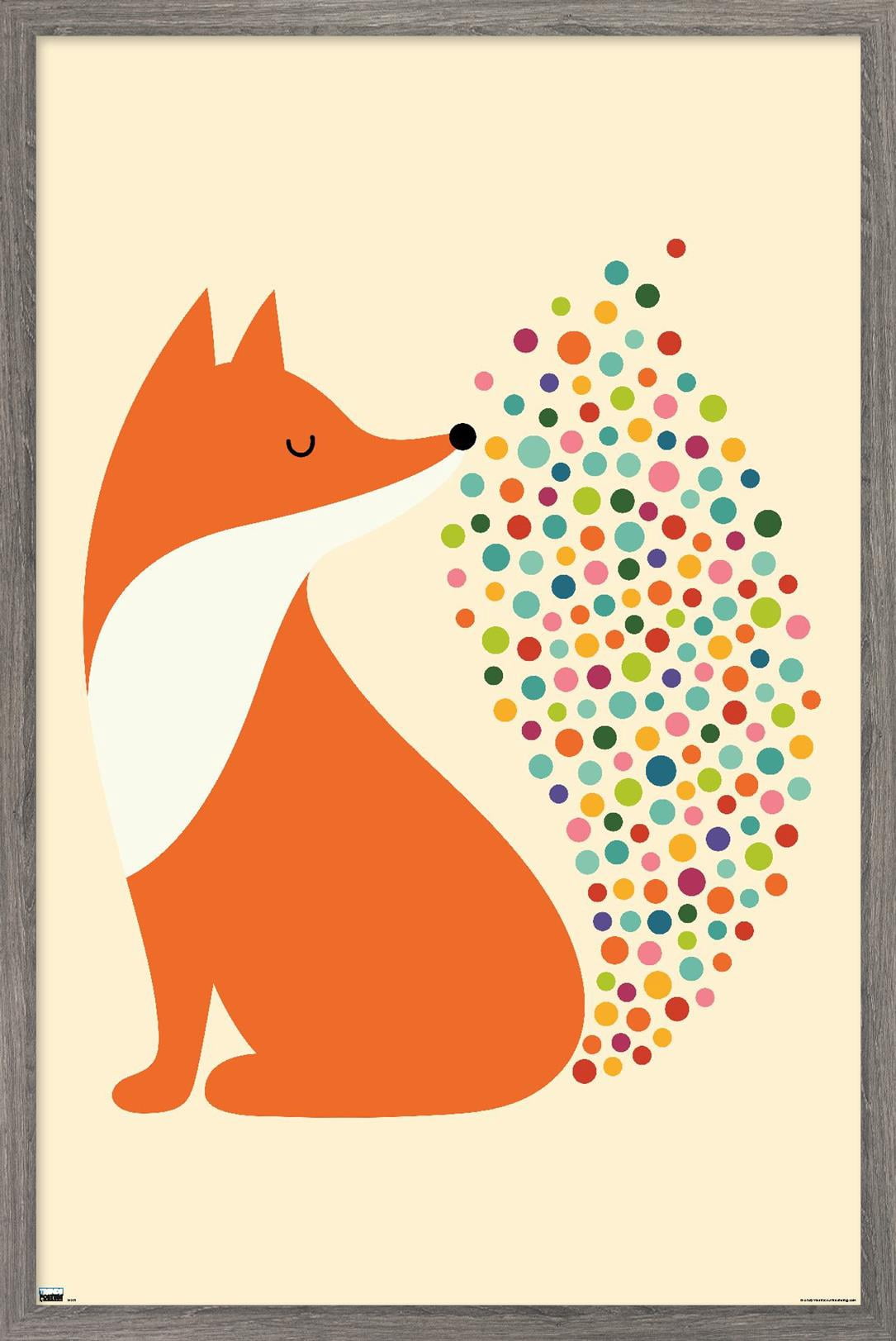 Andy Westface - Fox Little Fire Wall Poster, 22.375" x 34" Framed ...