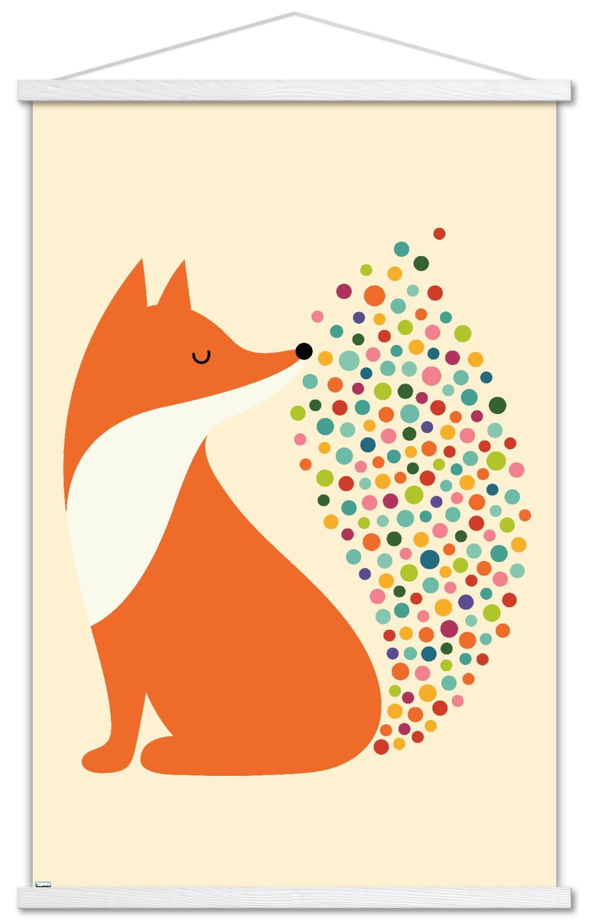 Andy Westface - Fox Little Fire Wall Poster with Magnetic Frame, 22.375 ...