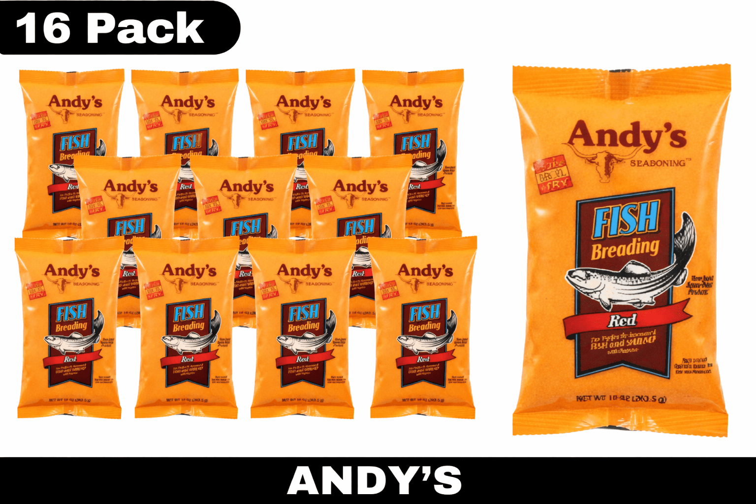 Andy's Red Fish Breading, 10 oz, 16-Pack - Walmart.com