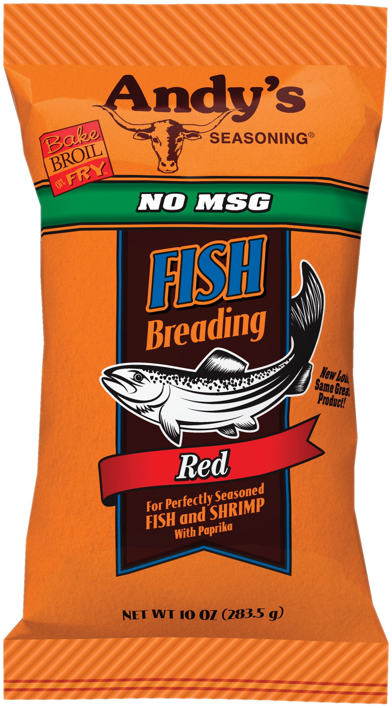 Andy's Seasoning Quality No MSG Red Fish Breading, 2-Pack 10 oz. Bags ...