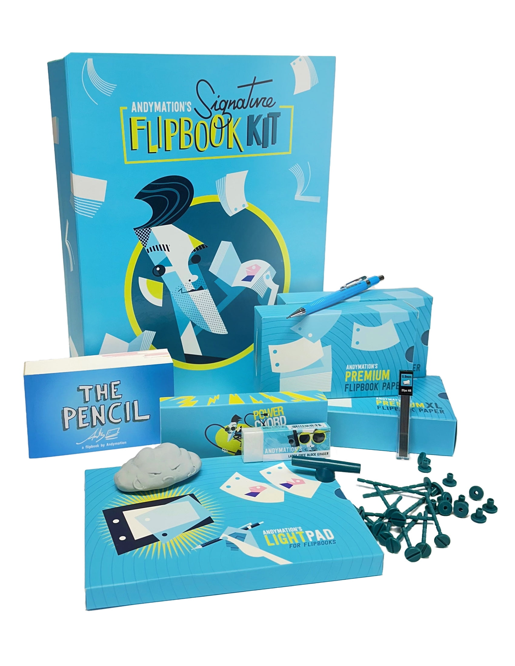 Andymation Signature Flipbook Kit with Grumpy Cloud Eraser and Light ...