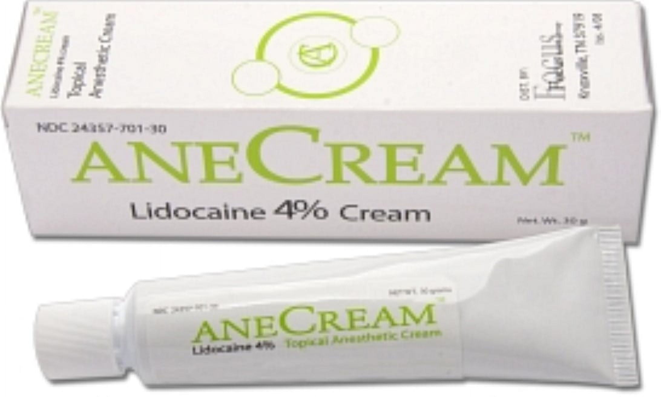AneCream 4% Lidocaine Cream, OTC Pain Relief, 30 g Topical Treatment ...