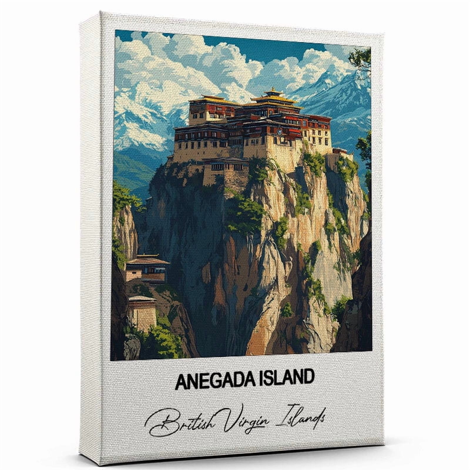 Anegada Island Travel Canvas Art – Stunning Travel Wall Print British Virgin Islands Canvas ...