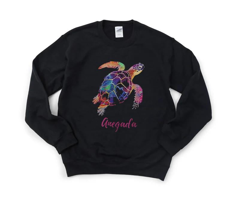 Anegada Sea Turtle BVI Summer Vacation Tropical Beach Adventure Graphic ...