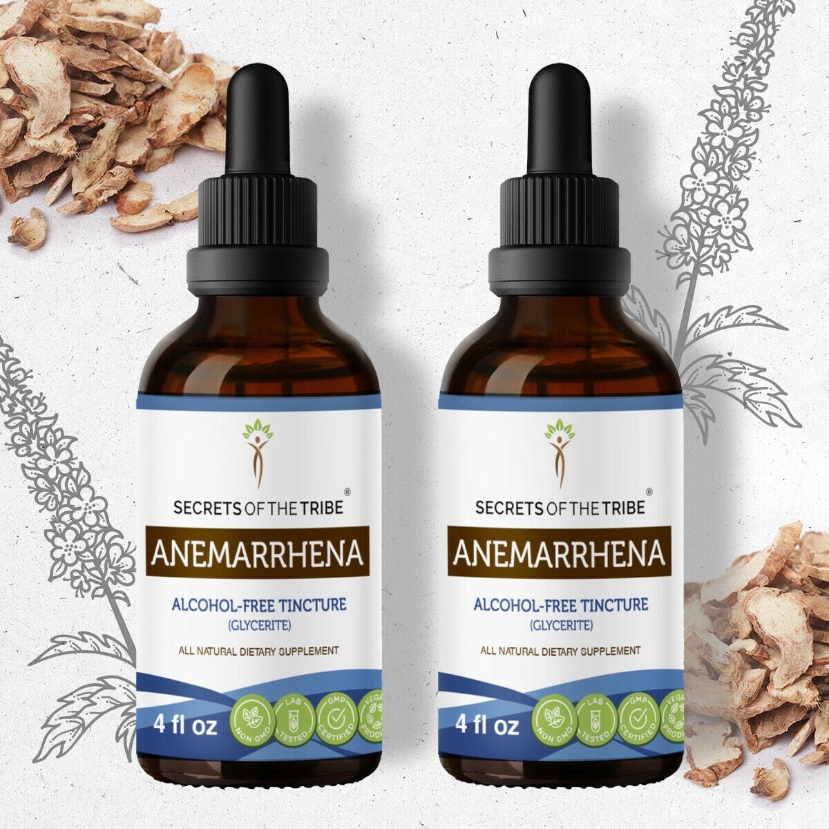Secrets Of The Tribe Anemarrhena Tincture Dietary Supplement, Natural ...