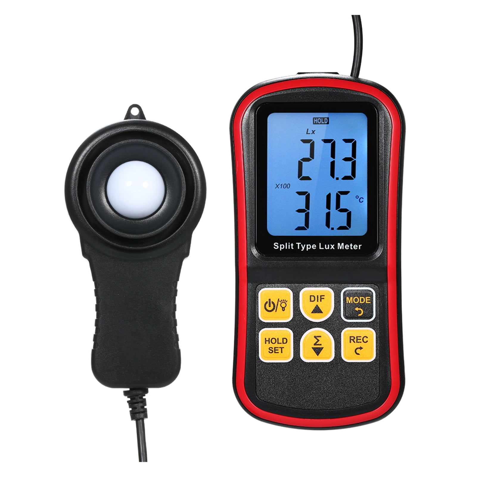 Anemometer Digital Meter BT Photometer Meter LCD Handheld Illuminometer ...
