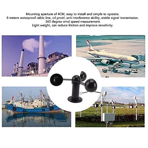 Anemometer Sensor Wind Speeds Cup, Wind Speed Sensor with 8M Waterproof ...