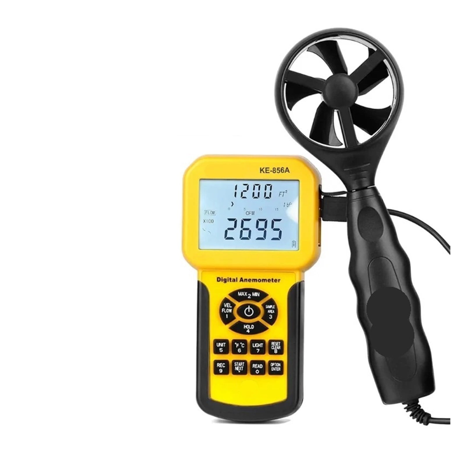 Anemometer, Wind Speed Meter Commercial Air Flow Tester Storage ...