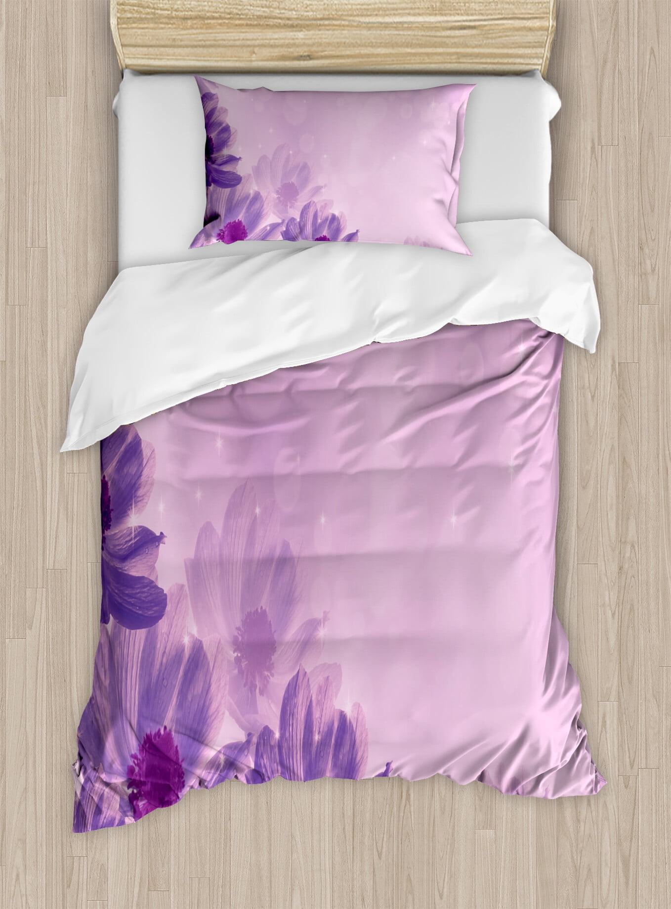 Anemone Flower Duvet Cover Set, Dreamlike Composition with Anemone ...