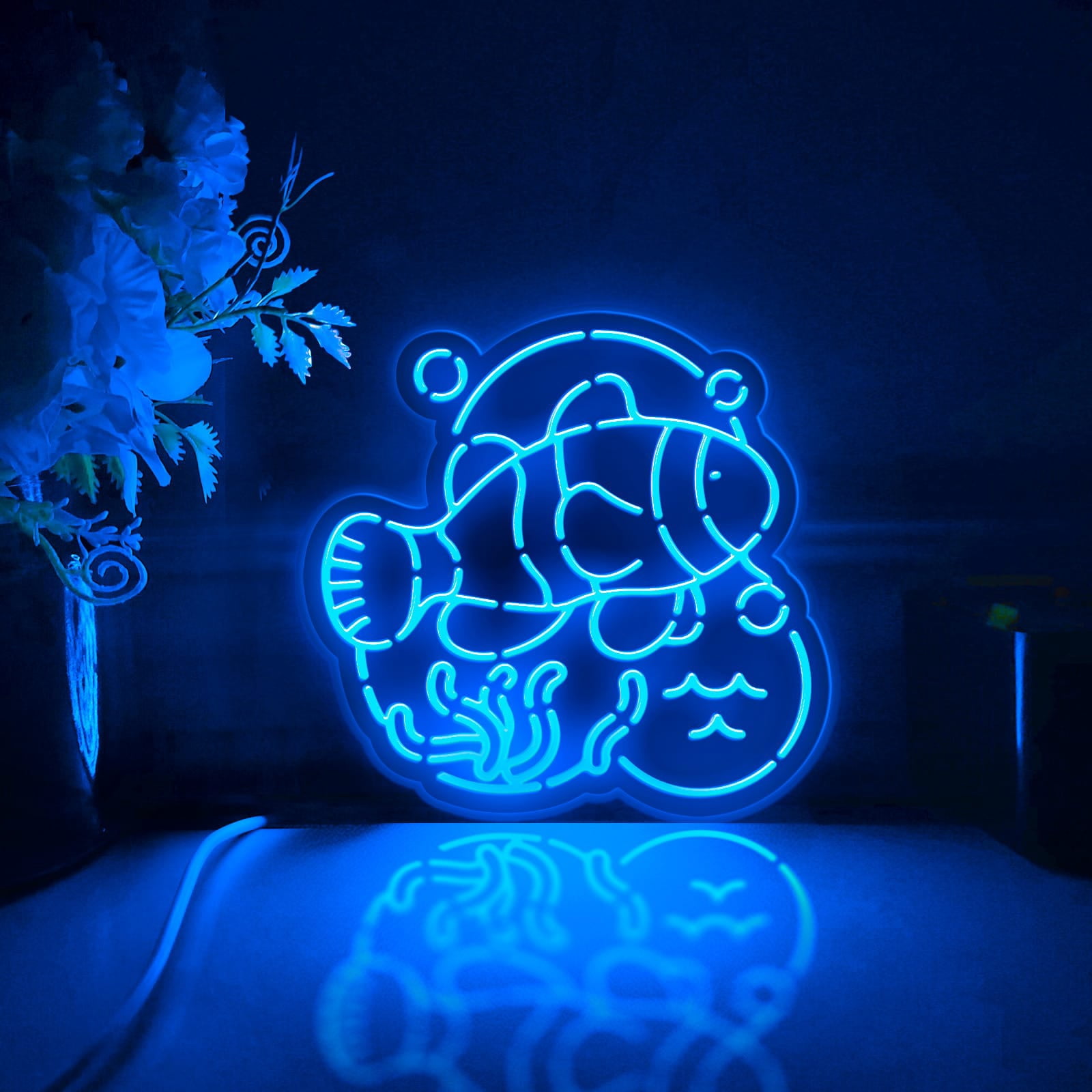 Anemonefish Led Light Box, Dimmable Neon-Like Light Signs USB Power for ...