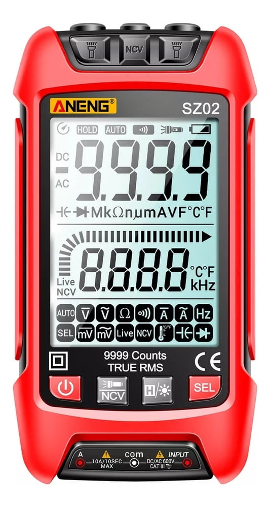 Aneng Sz02 Smart Digital Multimeter Auto Range 9999 - Walmart.com