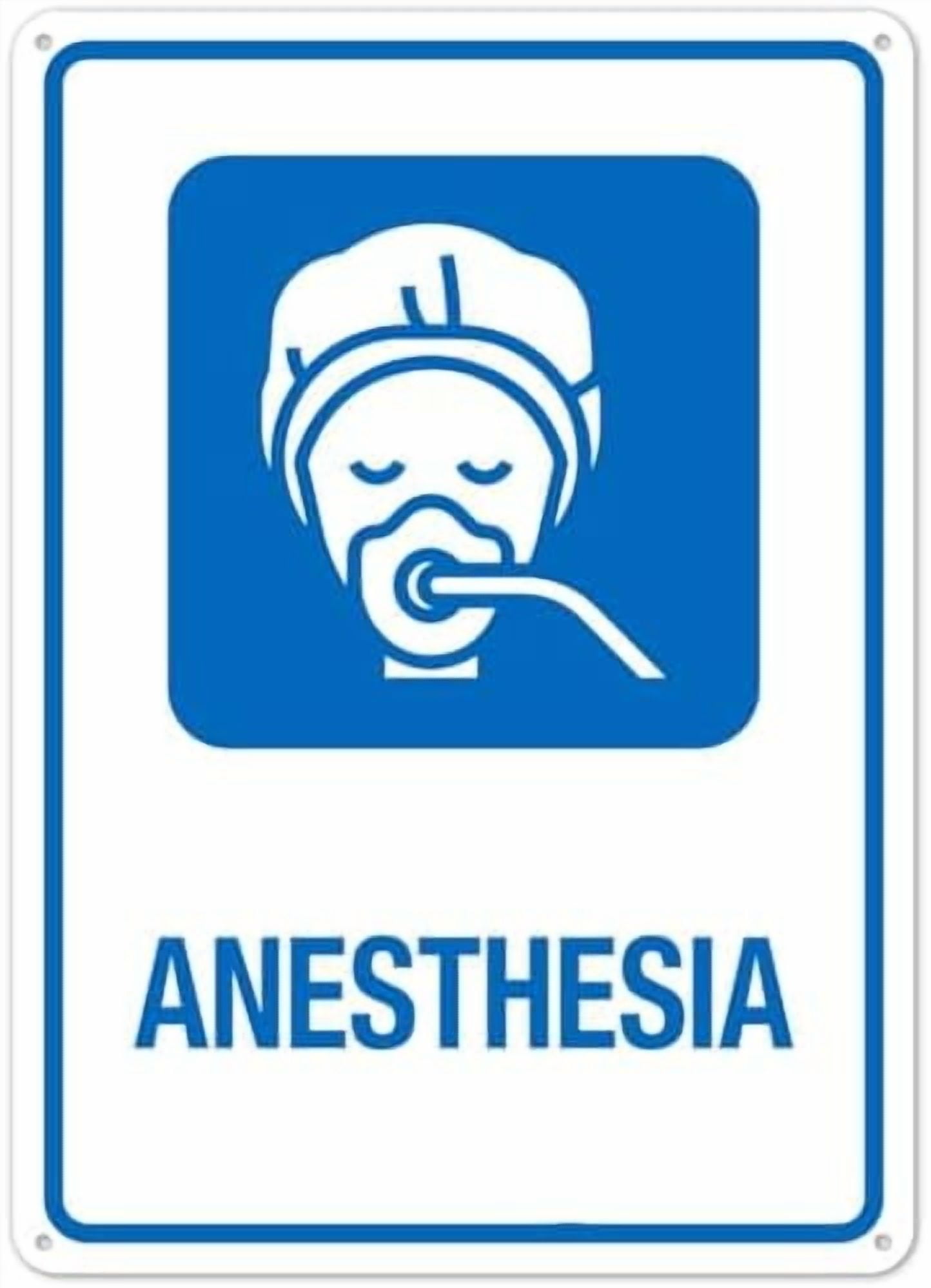 Anesthesia Hospital Sign Facility Signs Metal Safety Sign NO.17530 ...