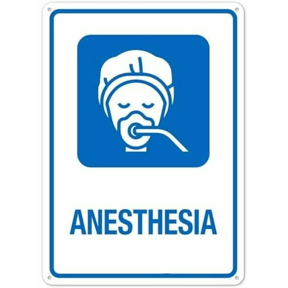 Anesthesia Hospital Sign Facility Signs Metal Safety Sign NO.17530 ...