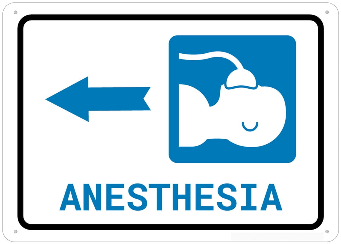 Anesthesia Left Arrow Sign 12”X8” Metal Signs Aluminum Sign Pre-Drilled ...