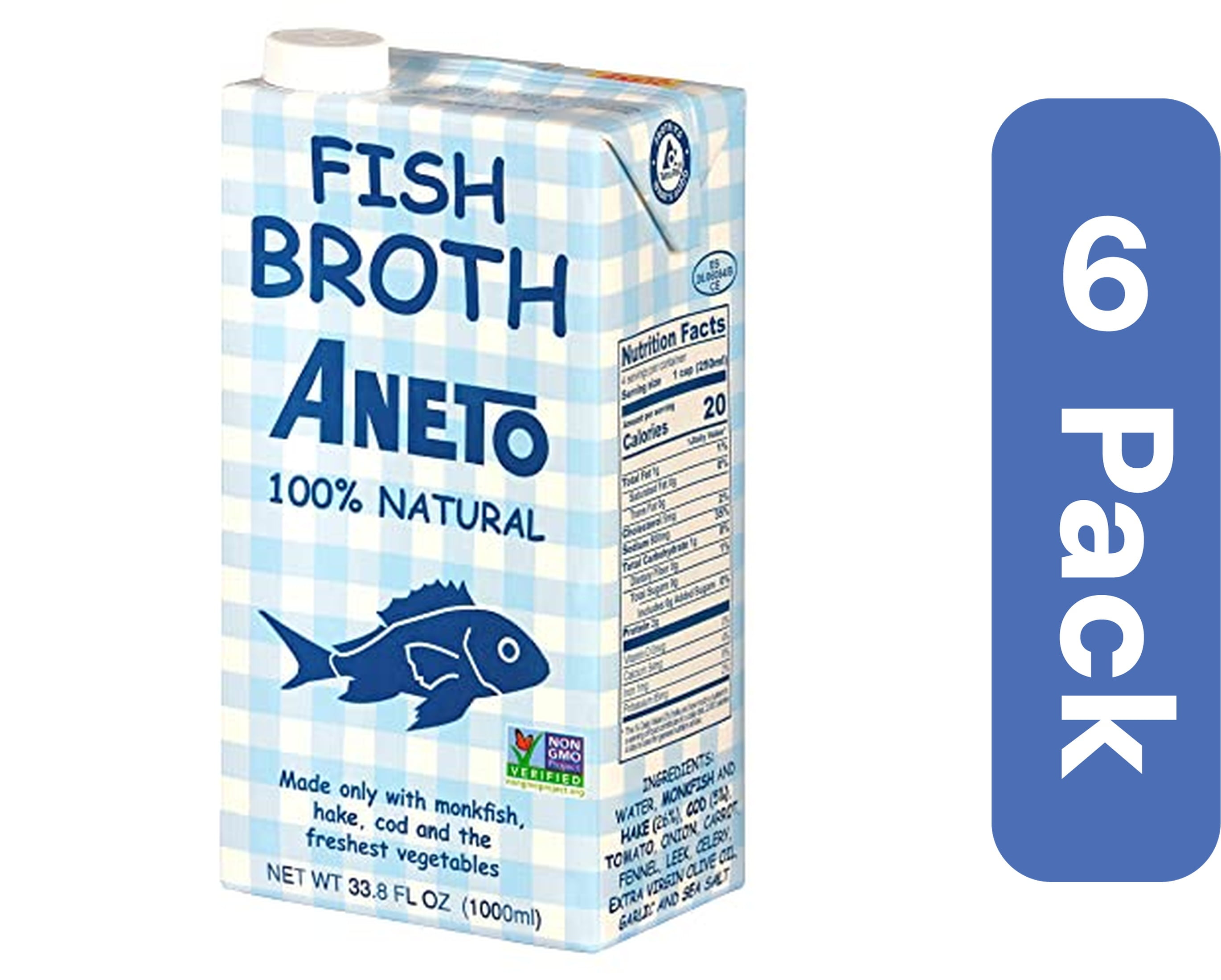 Aneto 100% Natural Fish Broth (6 Pack) - Walmart.com