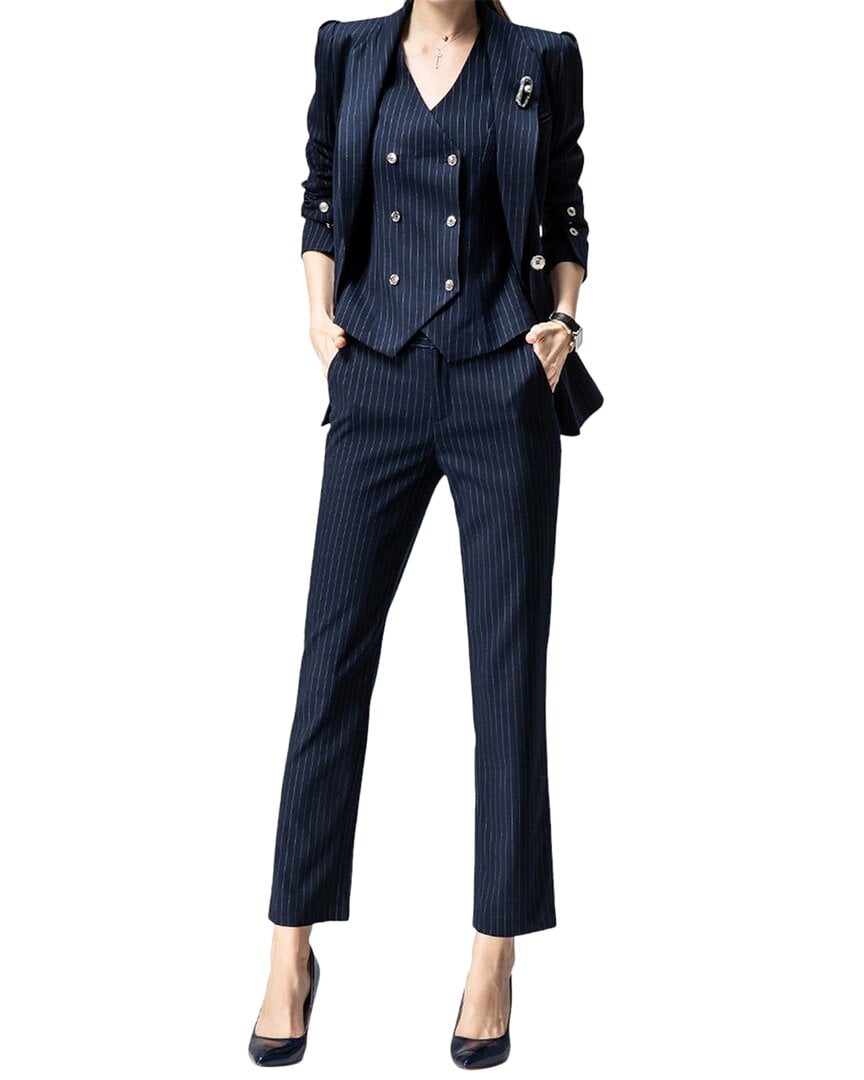 Anette womens 3pc Blazer, Vest, & Pant Set, 2 - Walmart.com