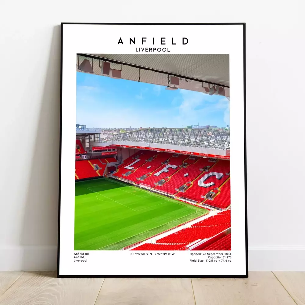 Anfield Stadium Poster, LFC Stadium Print, Football Wall Art - Walmart.com