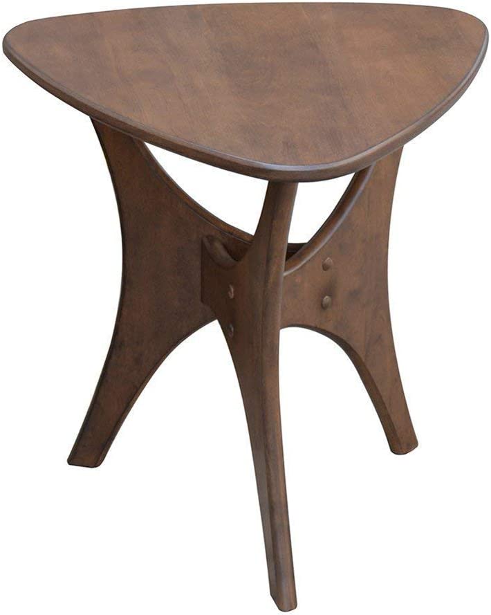 AngLink Accent Tables - Wood Side Table - Pecan, Mid-Century Modern ...