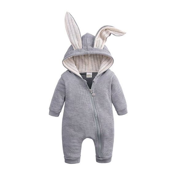 Angala Animal Bunny Baby Easter Romper Long Ear Rabbit Hoodie Romper ...