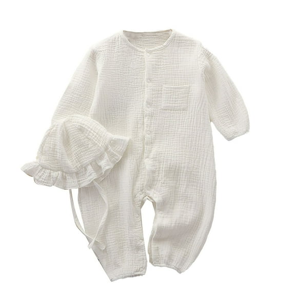 Angala Baby Boy Romper Long Sleeve Button Down Shirt Romper Fall ...