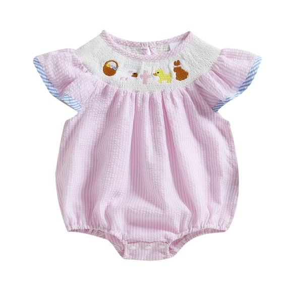 Angala Baby Boys And Girls Embroidered Easter Patterned Striped Clothes ...