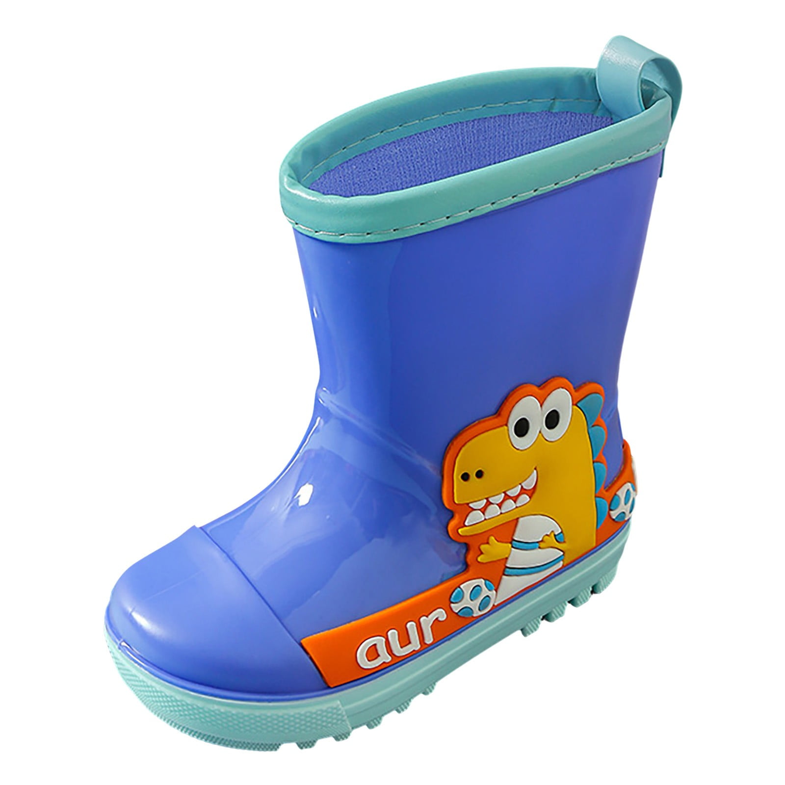 Angala Baby Rain Boots Mid Calf Cartoon Dinosaur Appliques Waterproof ...