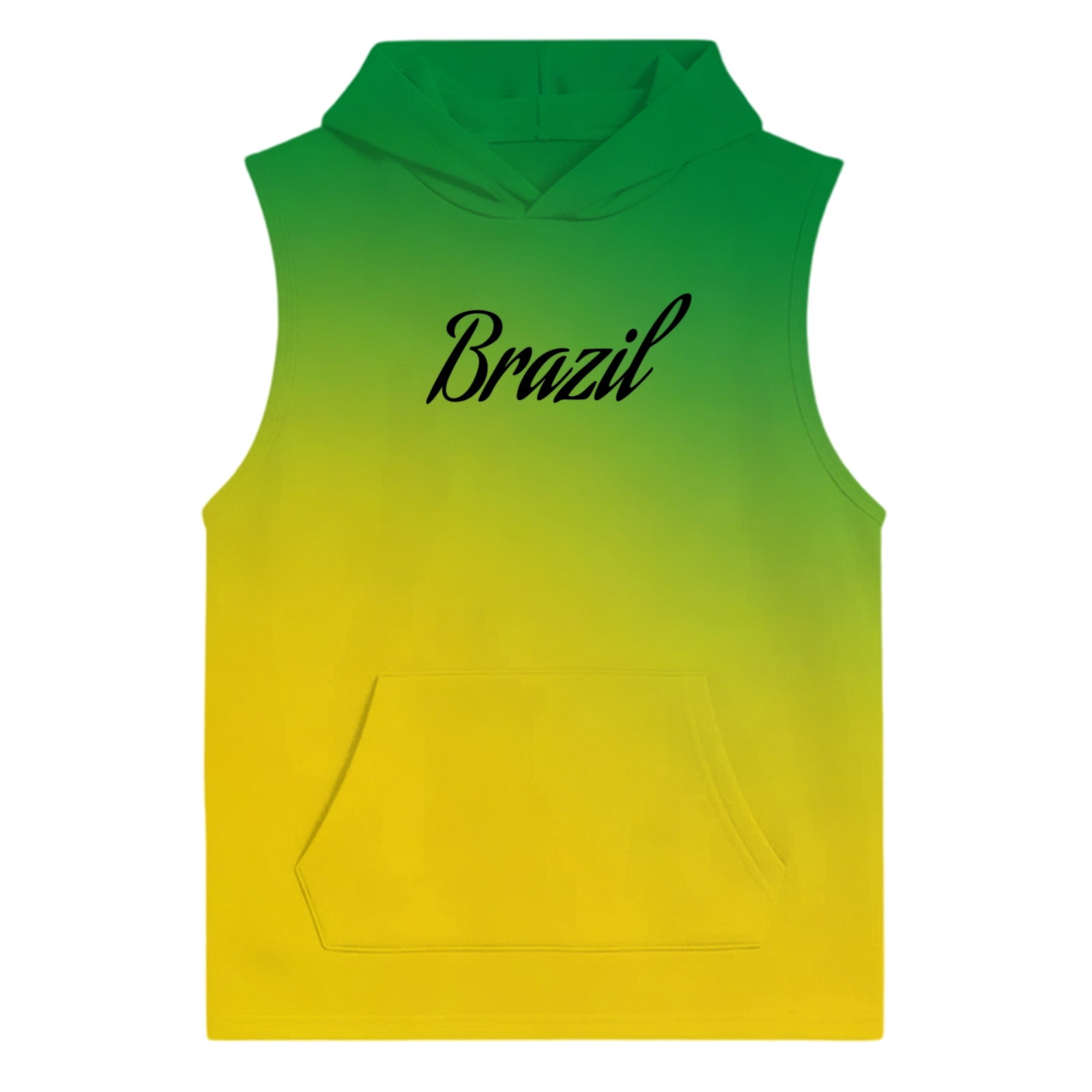 Angala Boys Tees Hooded Sleeveless Vest Letter Print Summer Gradient ...