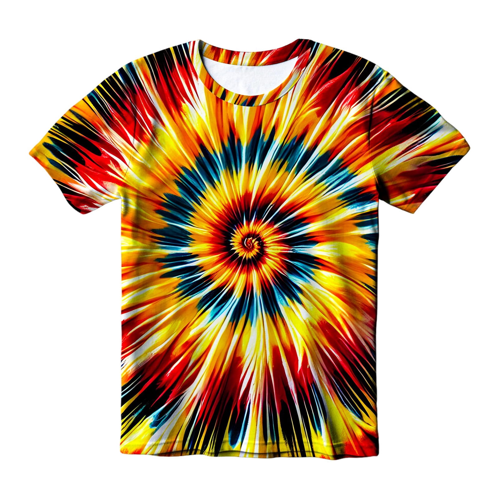 Angala Boys Tees Tie Dry Star Print Shirts Crew Neck Short Sleeve ...