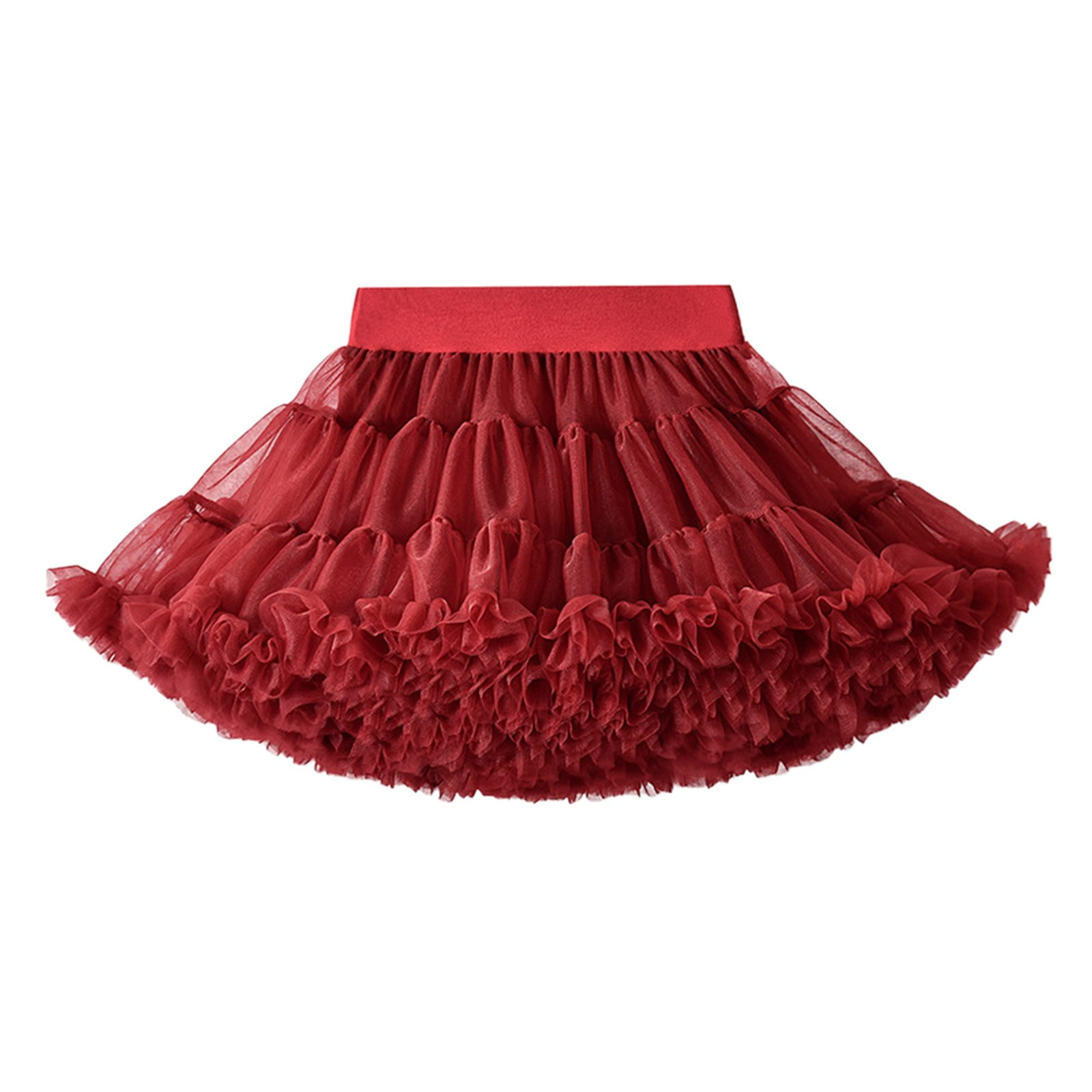 Angala Carnival Adult Skirt Mesh Short Skirt With Two Tone Mix Pleated ...