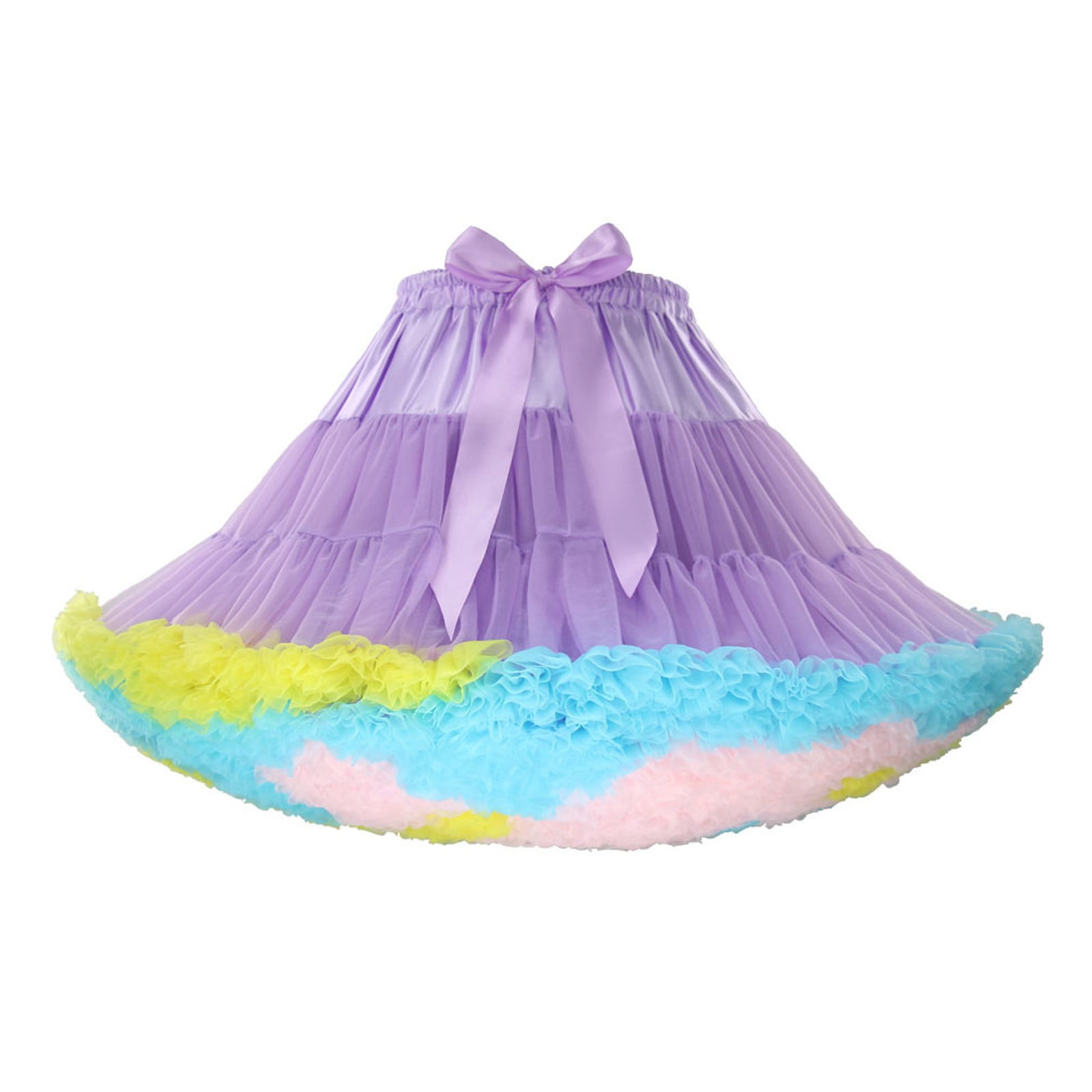 Angala Carnival Dult Skirt Mesh Short Skirt With Two Tone Mix Pleated ...