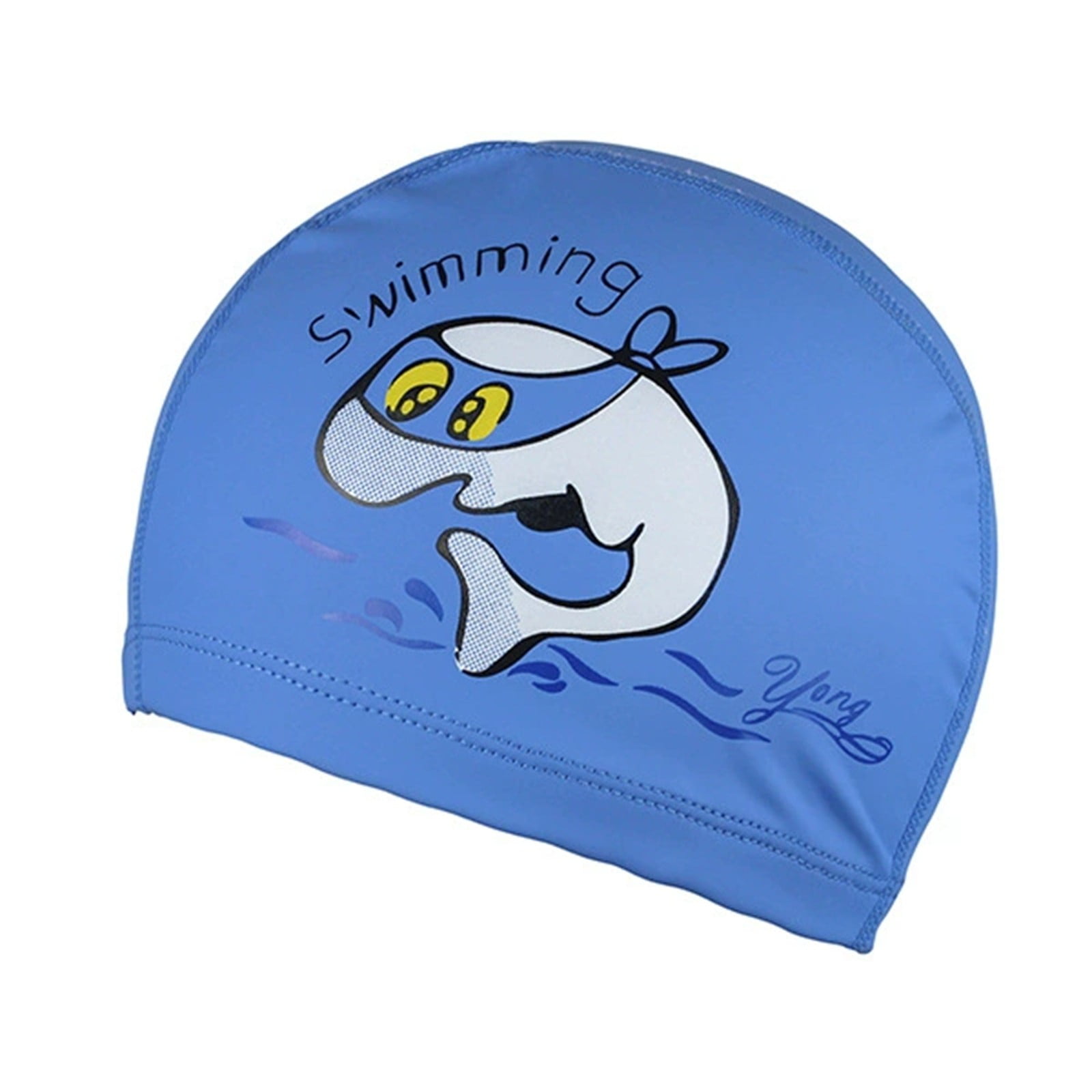 Angala Cartoon Children's PU Swimming Cap And Comfortable Imitation ...