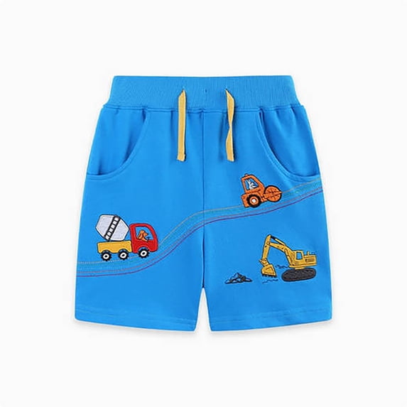 Angala Child Shorts Cartoon Embroidered Elastic Waist Shorts Summer ...