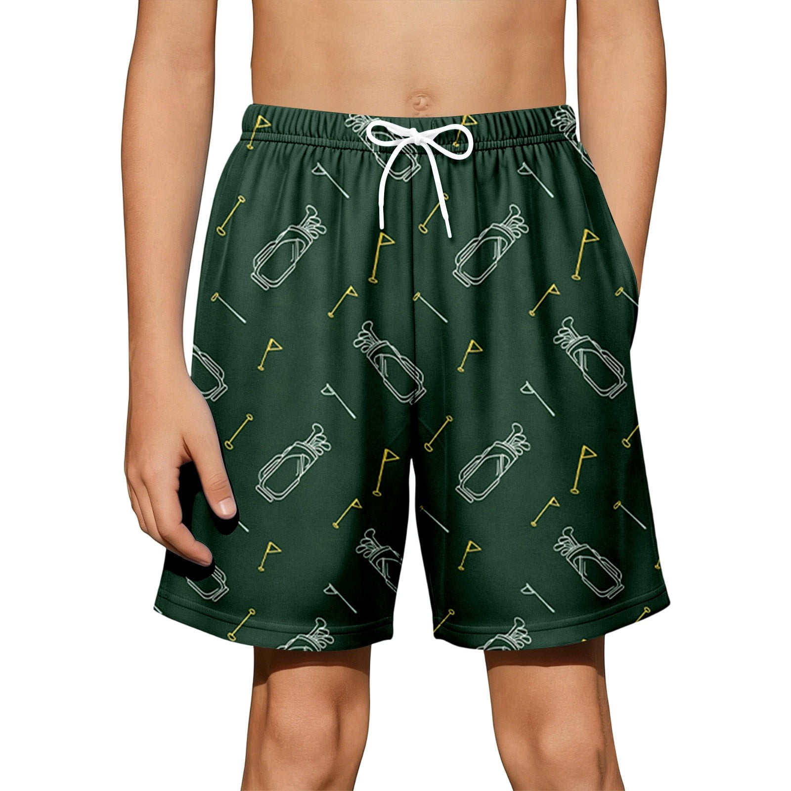 Angala Child Shorts Elastic Waist Graphic Print Swim Shorts Summer ...