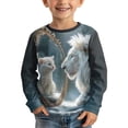Angala Child T Shirts Animal Print Shirts Crew Neck Long Sleeve Summer ...