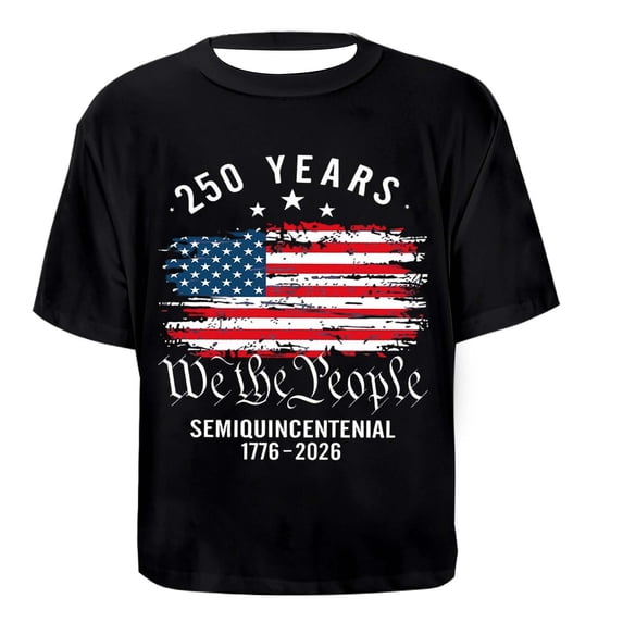 Angala Child Tees American Flag Print Crew Neck Short Sleeve Summer ...
