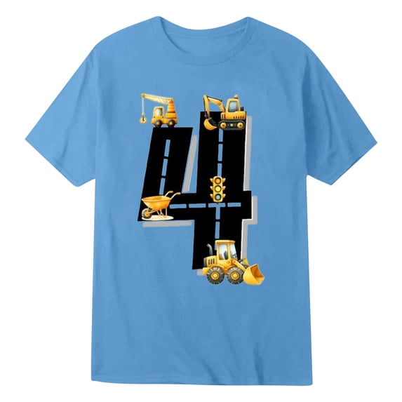 Angala Child Tees Graphic Print Summer Shirts Crew Neck Short Sleeve ...