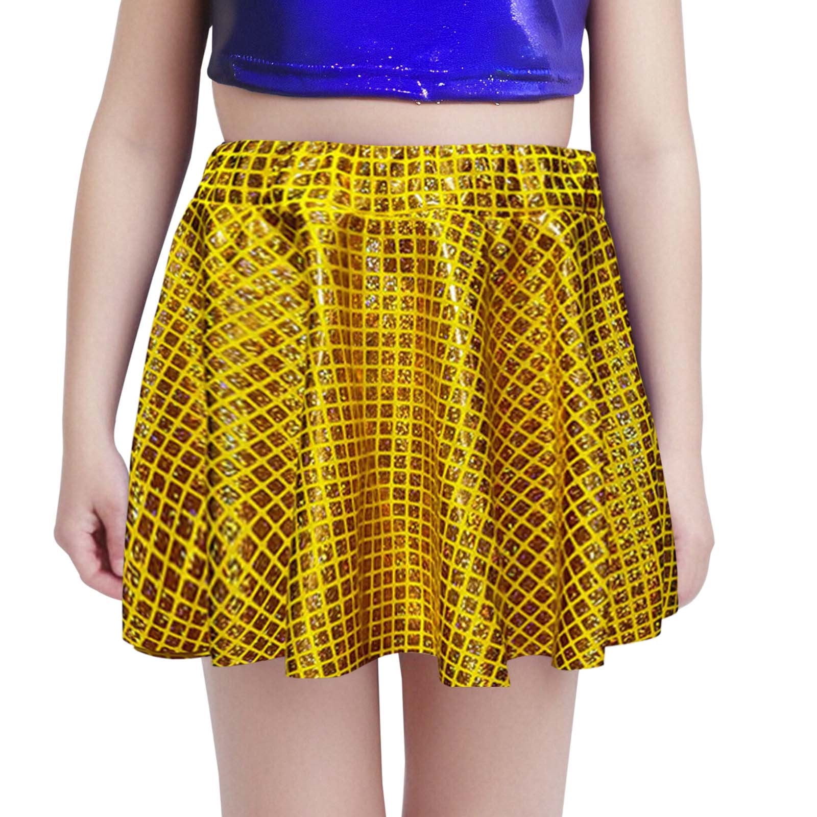 Angala Children's Sequin Cheerleading Skirt With Cut Design Versatile ...