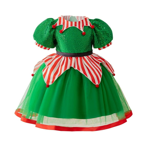 Angala Christmas Child Xmas Girls Dress Party Dance Kids Christmas ...
