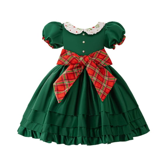 Angala Christmas Child Xmas Girls Dress Party Dance Kids Christmas ...