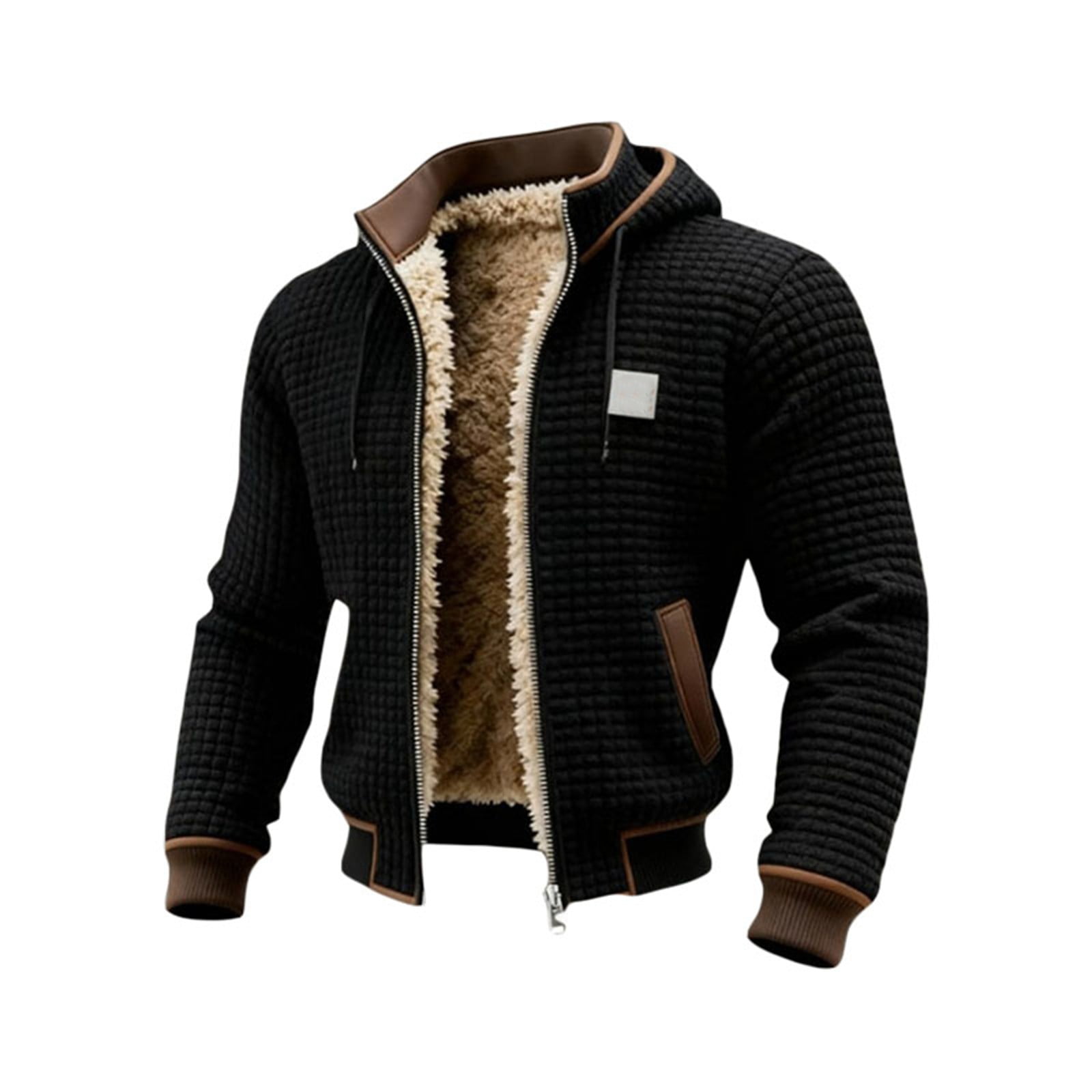 Angala Fleece Hooded Jacket Warm Winter Casual Coat Soft Thermal Lined ...