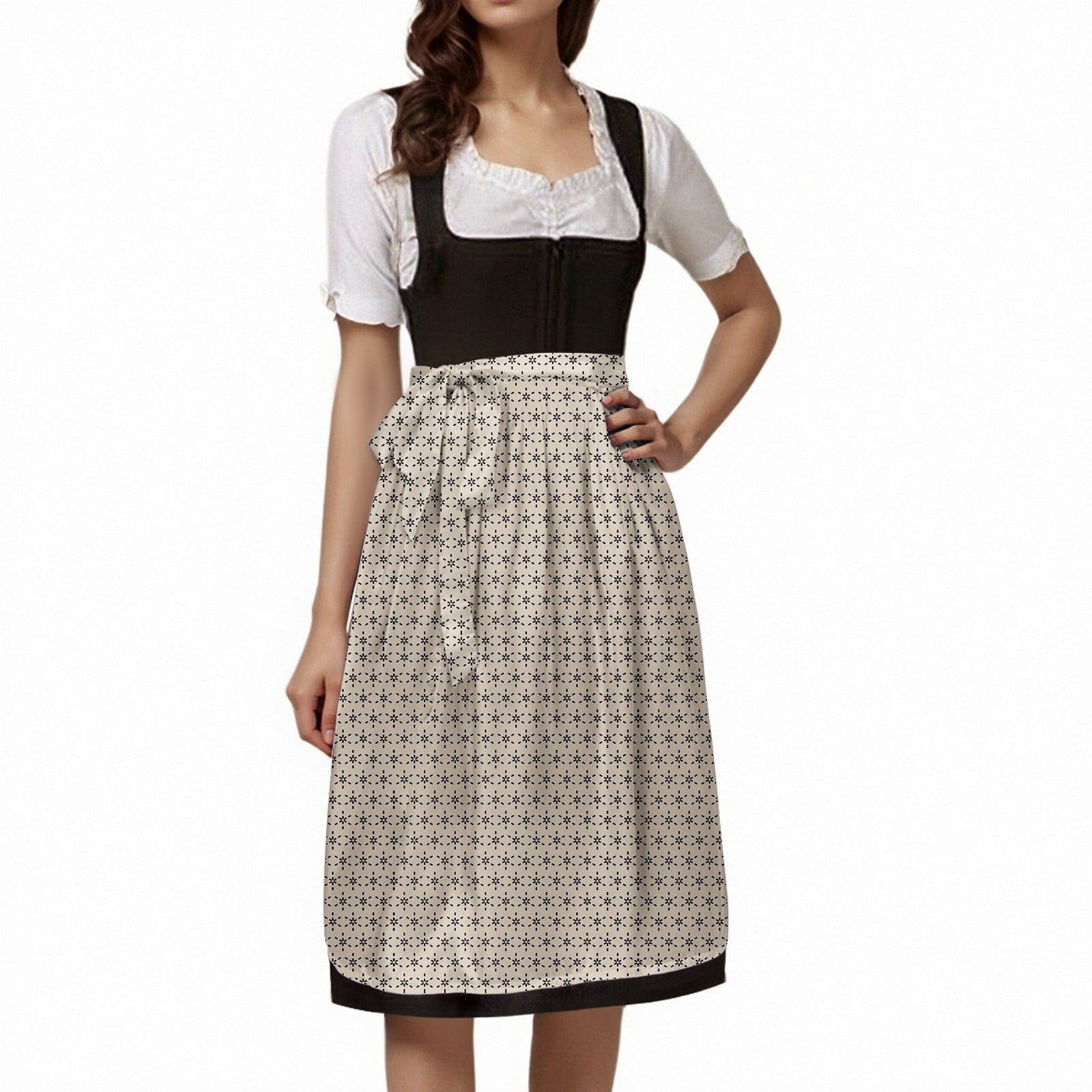 Angala German Oktoberfest Women's Laced Half Apron Bavarian Traditional ...