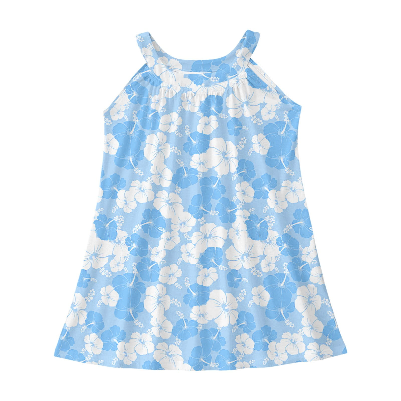 Angala Girl's Flower Beach Swim Cover Up Summer Sleeveless Tank Dresses ...