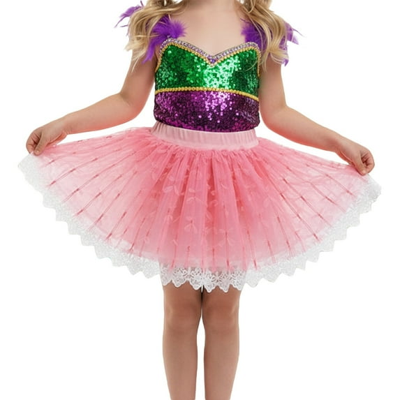Angala Girls’ Carnival Solid Color Skirt – Classic Net Waist Tutu For ...