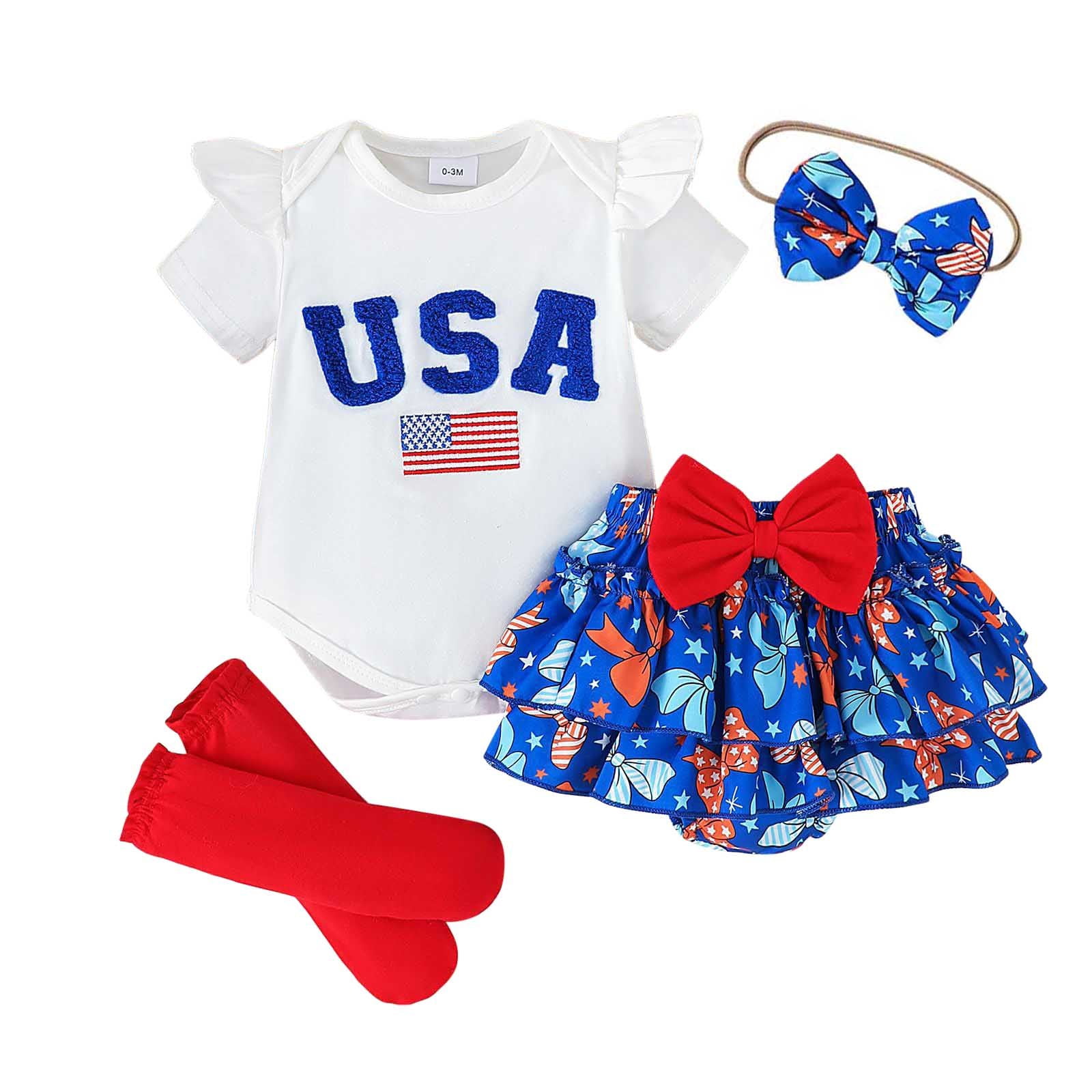 Angala Girls Clothes Sets Short Sleeve Crew Neck Letter Print Tops With ...