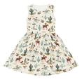 Angala Girls Dresses A Line Dresses Sleeveless Crew Neck Graphic Print ...