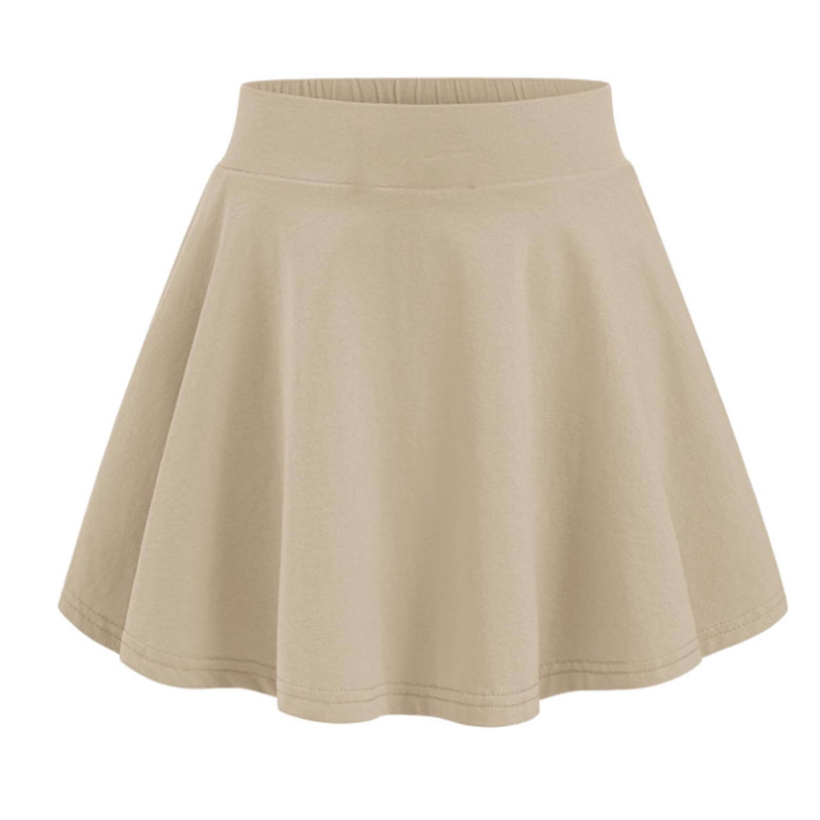 Angala Girls Dresses A Line Mini Skirts Solid Summer Soft Lightweight ...